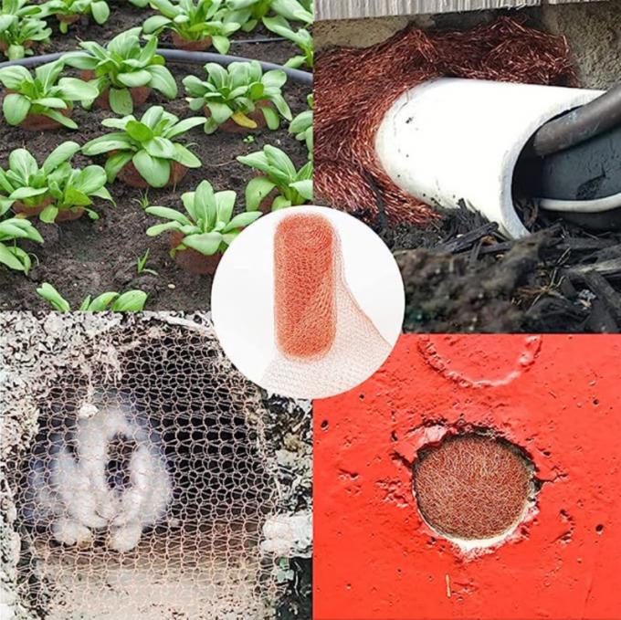 3m 6m 10m 15.2m Copper Knitted Wire Mesh Rodent Control For Control Snails