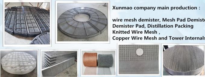 ISO9001 Mesh Pad Mist Eliminator Scrubber Demister Pad 150mm